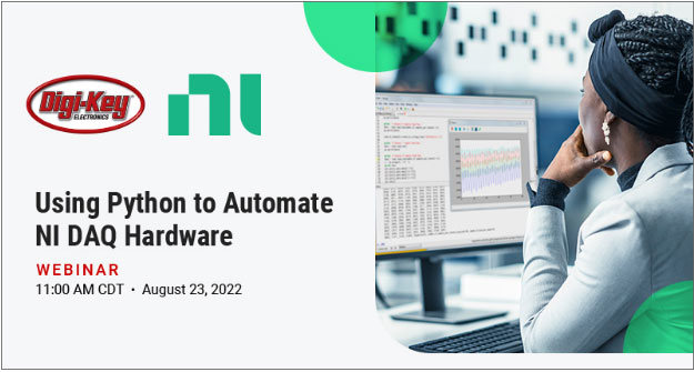 웨비나 - Python을 사용한 NI DAQ 하드웨어 자동화 | DigiKey