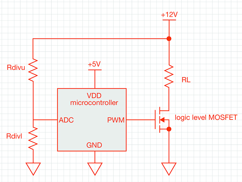 Constant Power Load Using PWM and ADC