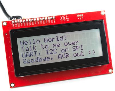 AVR-Based Serial Enabled LCDs Hookup Guide