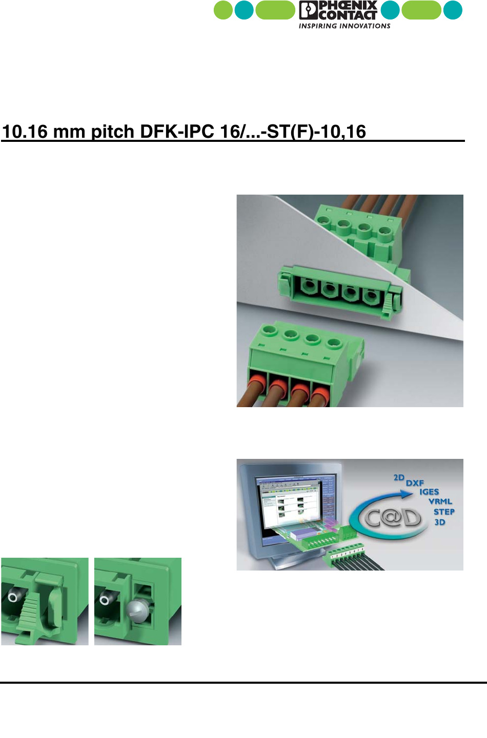 INVERTED POWER COMBICON Feed-Thru Plugs Datasheet by Phoenix Contact | Digi-Key Electronics