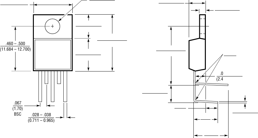 Rochester Electronics, LLC의 TO-220-5 Flow 31 Pkg Drawing 규격서 | DigiKey