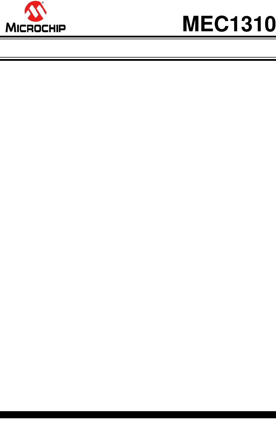 MEC1310 Brief Datasheet by Microchip Technology | Digi-Key Electronics