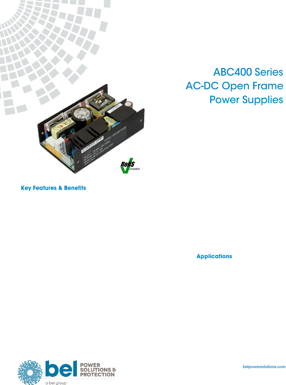 ABC400 Series Datasheet by Bel Power Solutions | Digi-Key Electronics